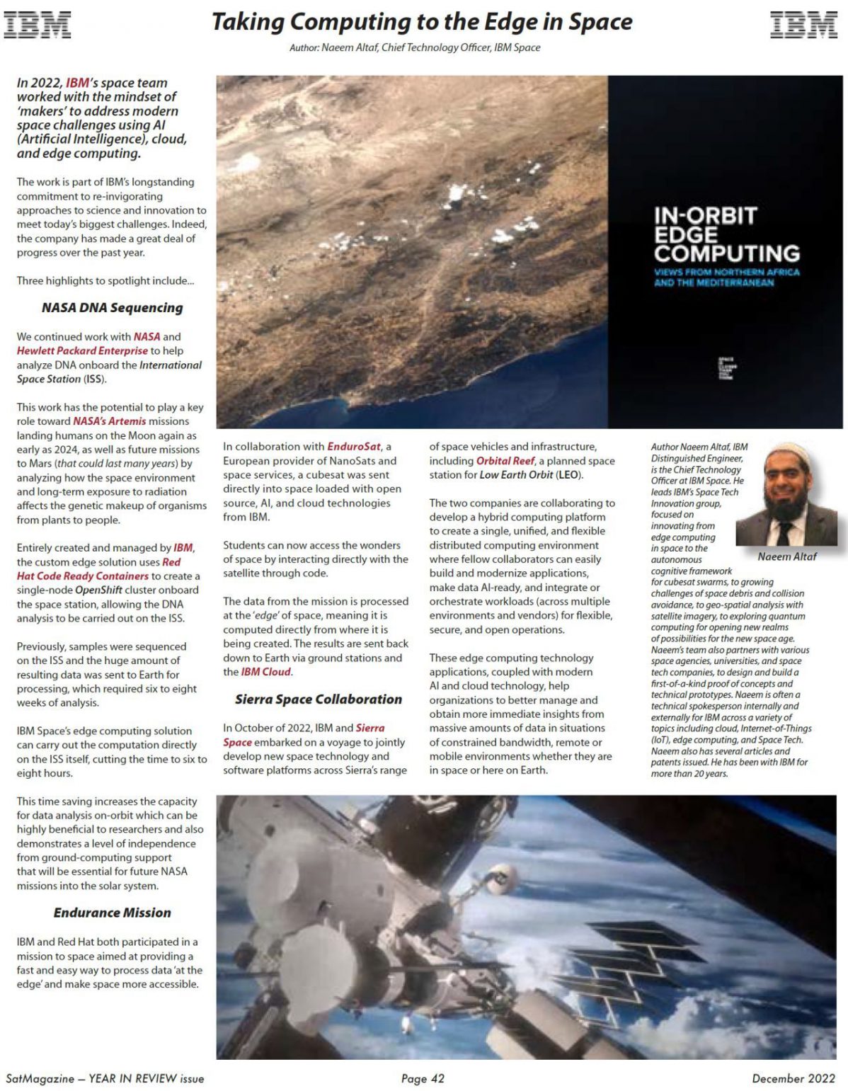 Edge Computing in Space by IBM | CubeSat by EnduroSat