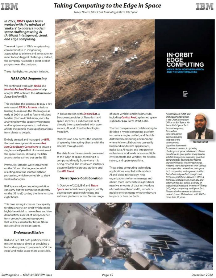 Edge Computing in Space by IBM | CubeSat by EnduroSat